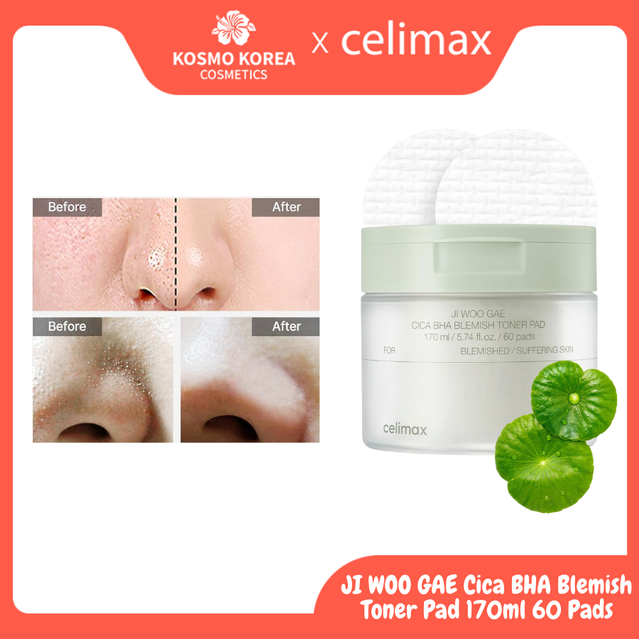 Celimax JiWooGae Cica BHA Blemish Toner Pad 60 Pads | Shopee Philippines