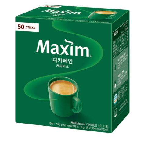 Maxim Decaffeinated Coffee Mix (50ea, 1Box) Korean Coffee Mix | Shopee ...