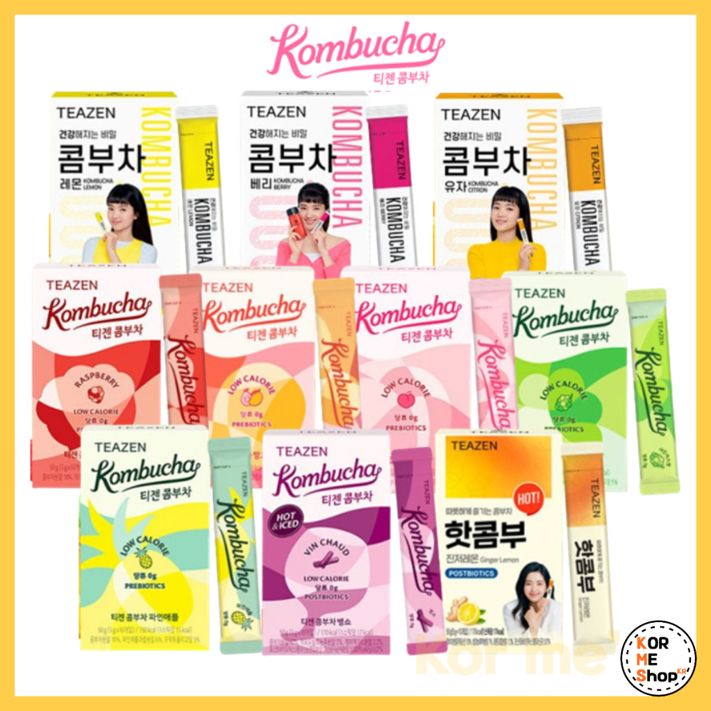 Kombucha TEAZEN Healthy Kombucha 10 flavor | Peach, Lemon, Citron ...