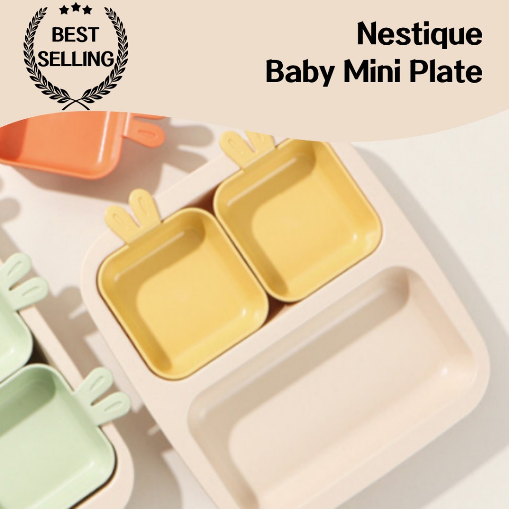 Nestique Rabbit Series Mini Plate Baby Meal Tray Baby Meal Tray Safety ...