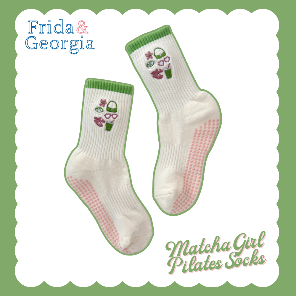 [Frida & Georgia] Matcha Girl Pilates Socks | Shopee Philippines
