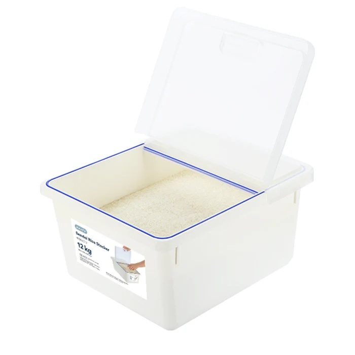 Inochi Sendai Rice Container/Stocker White (Up to 12kg) | Shopee ...