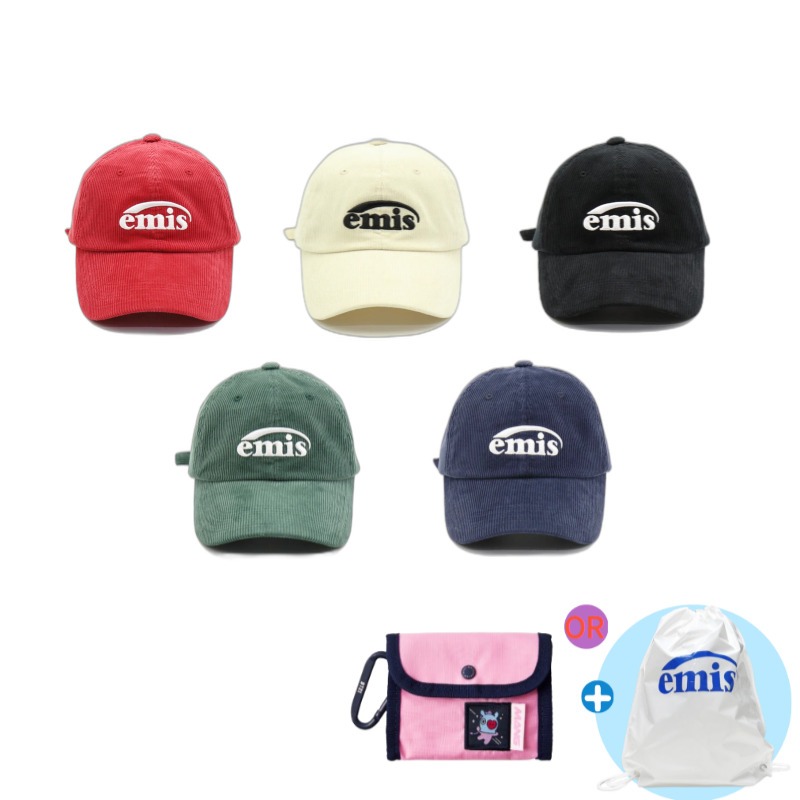 [GIFT][Black Pink Jisoo Wearing] NEW LOGO CORDUROY EMIS CAP(5colors)(Ready Stock) | Shopee ...