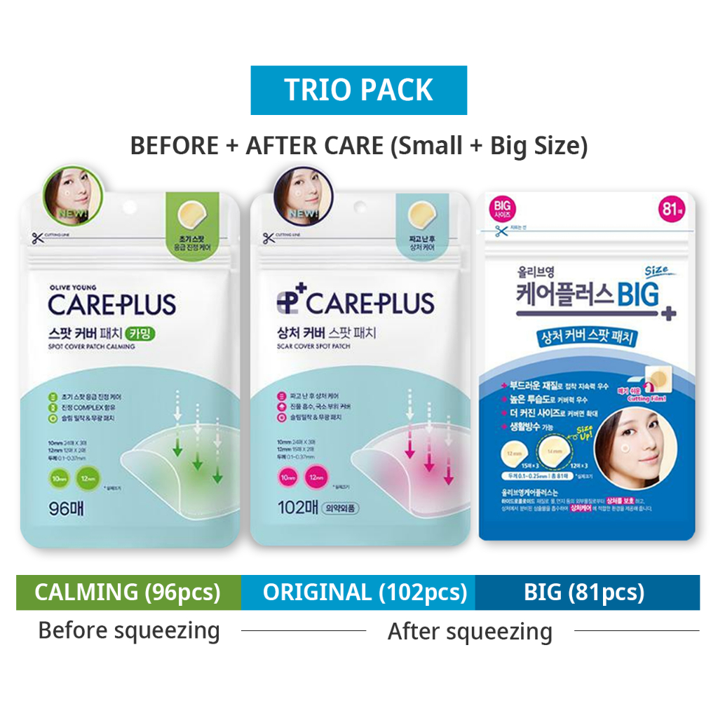 🇰🇷 [Olive Young] (New/Pack) Care Plus Pimple Spot Patch Acne Stickers Korea (Original / Big ...