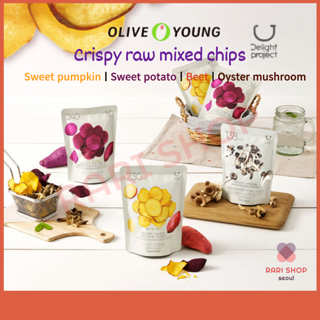 [OLIVE YOUNG] Crispy Raw Water Chip (3styles) Sweet Potato Chips l ...