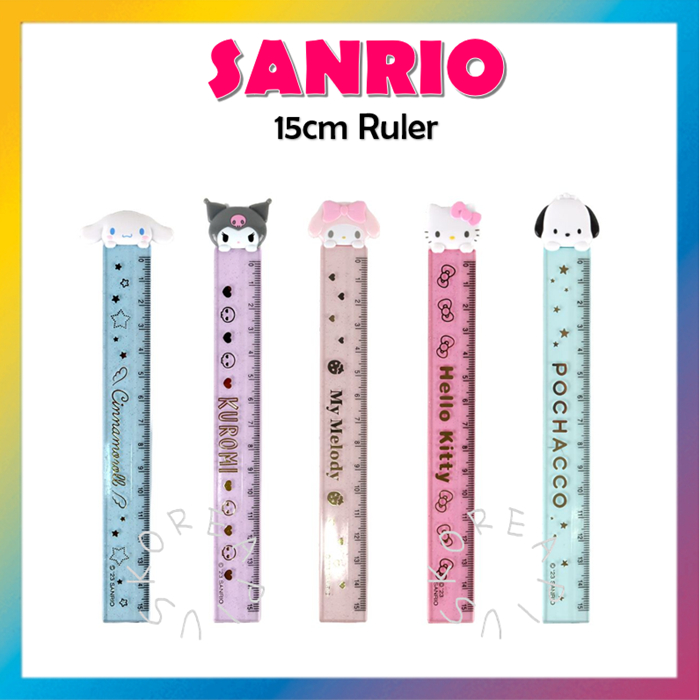 [SANRIO] 15cm Ruler (Cinnamoroll Kuromi Mymelody Kitty Pochacco ...