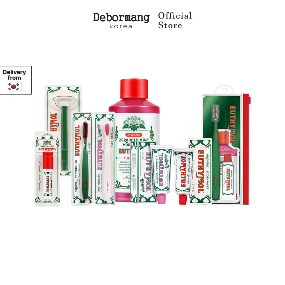 EUTHYMOL Care Set (Mouthwash/Toothbrush/Toothpaste/Tongue Brush/Spray ...