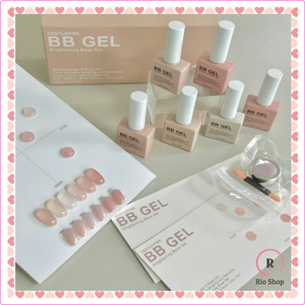 Gentle Pink x BB Gel 6 Color Set + Mirror Powder Skin Tone | Shopee ...