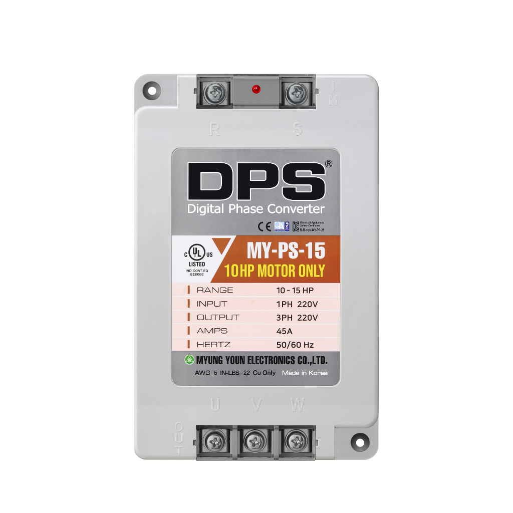 3 Phase Converter, Single to 3 Phase, DPS MY-PS-15 is Used for 10HP(7 ...