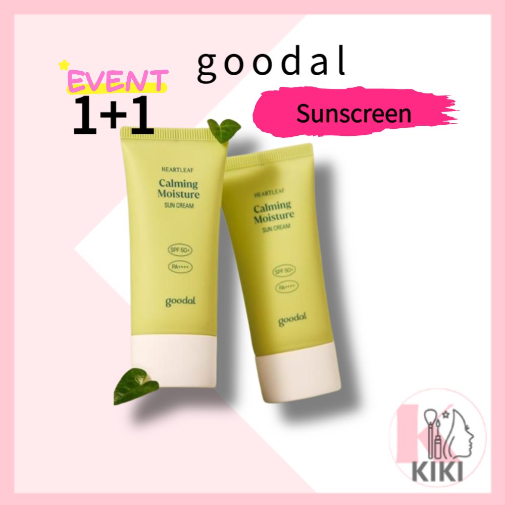 [1+1]goodal Heartleaf Calming Moisture Sun Cream SPF 50+ PA++++ (50ml ...