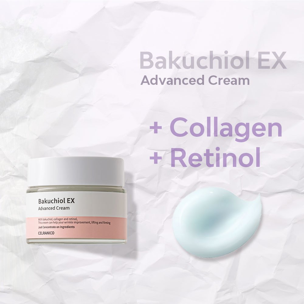CELRANICO Bakuchiol Facial Cream 50ml with Collagen Retinol Lifting ...