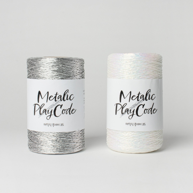 Metallic Play Code (250g) glossy polyester crochet yarn for summer bag ...