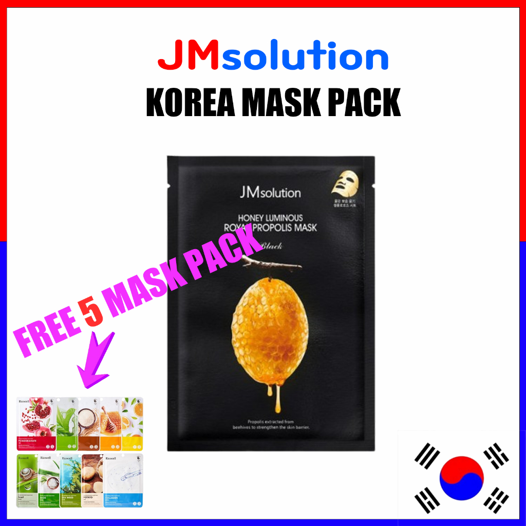 [10ea+5ea] JMsolution Honey Luminous Royal Propolis Face Mask Sheet Pack [Made In Korea & K ...