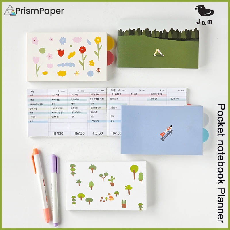 Jamstudio Pocket Notebook 6 month Planner Undated Scheduler Study Plan ...