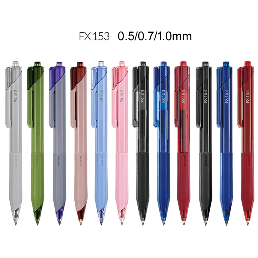 MONAMI FX 153 Dozen Box (12PCS) 0.5MM, 0.7MM, 1.0MM Ballpoint Pen [Made In Korea] | Shopee ...
