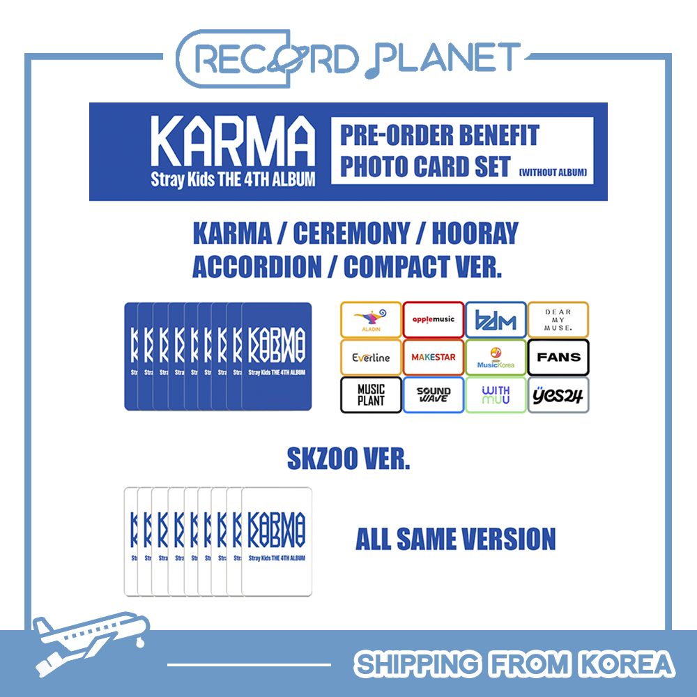 [POB] STRAY KIDS - 4TH FULL ALBUM KARMA ALL SITE POB PHOTOCARD SET ...
