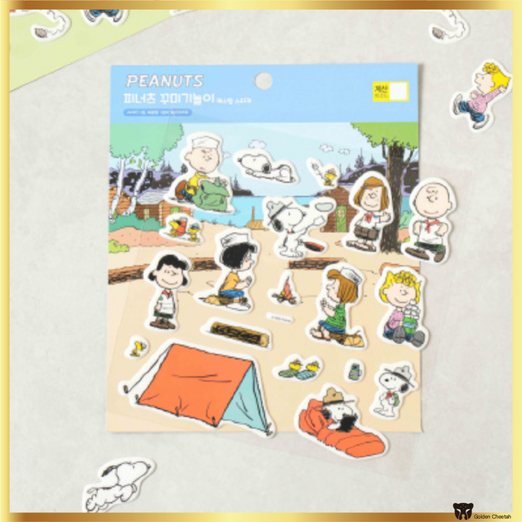 Peanuts Snoopy Decorative Sticker Camping & Park Edition | Shopee ...