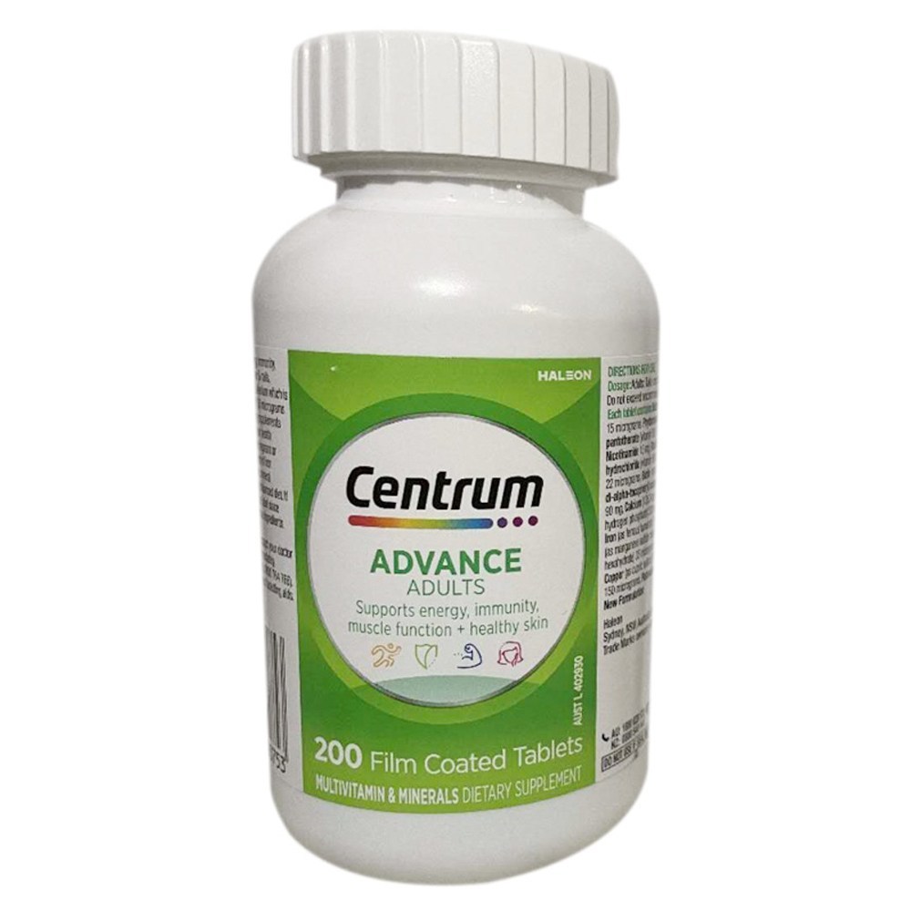 Centrum Advance Adult Multivitamin Coated Tablets, 200 Count - Made in ...