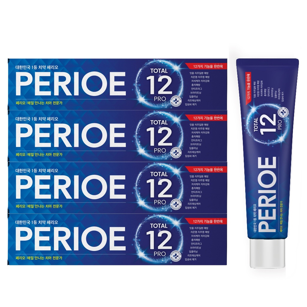 Perioe Pro Total 12 Fluoride Toothpaste, 185g, 1 set | Shopee Philippines