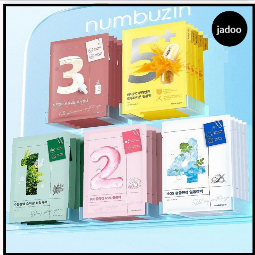 Numbuzin sheet mask Choose one out of five mask packs from No. 1 to No ...