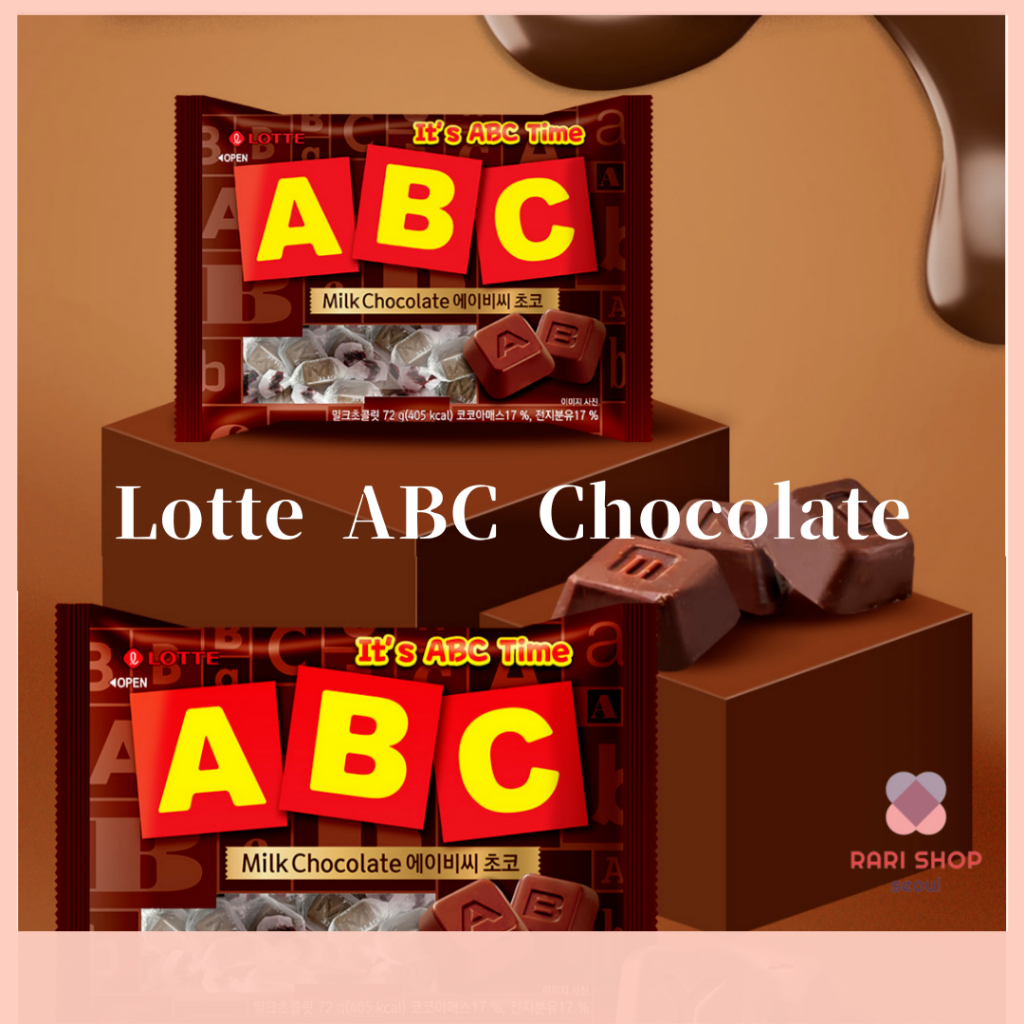 [Lotte] ABC Milk Chocolate (72G/187g) Korean Chocolate Snacks | Shopee Philippines