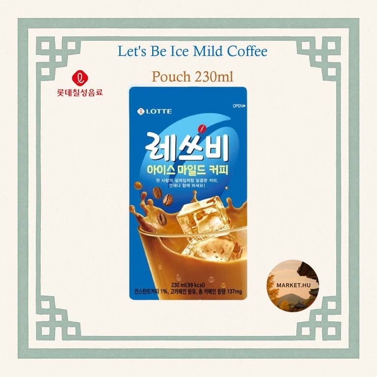 [LOTTE] Let's Be Ice Mild Coffee Pouch 230ml/Korea Canned Coffee Drink ...