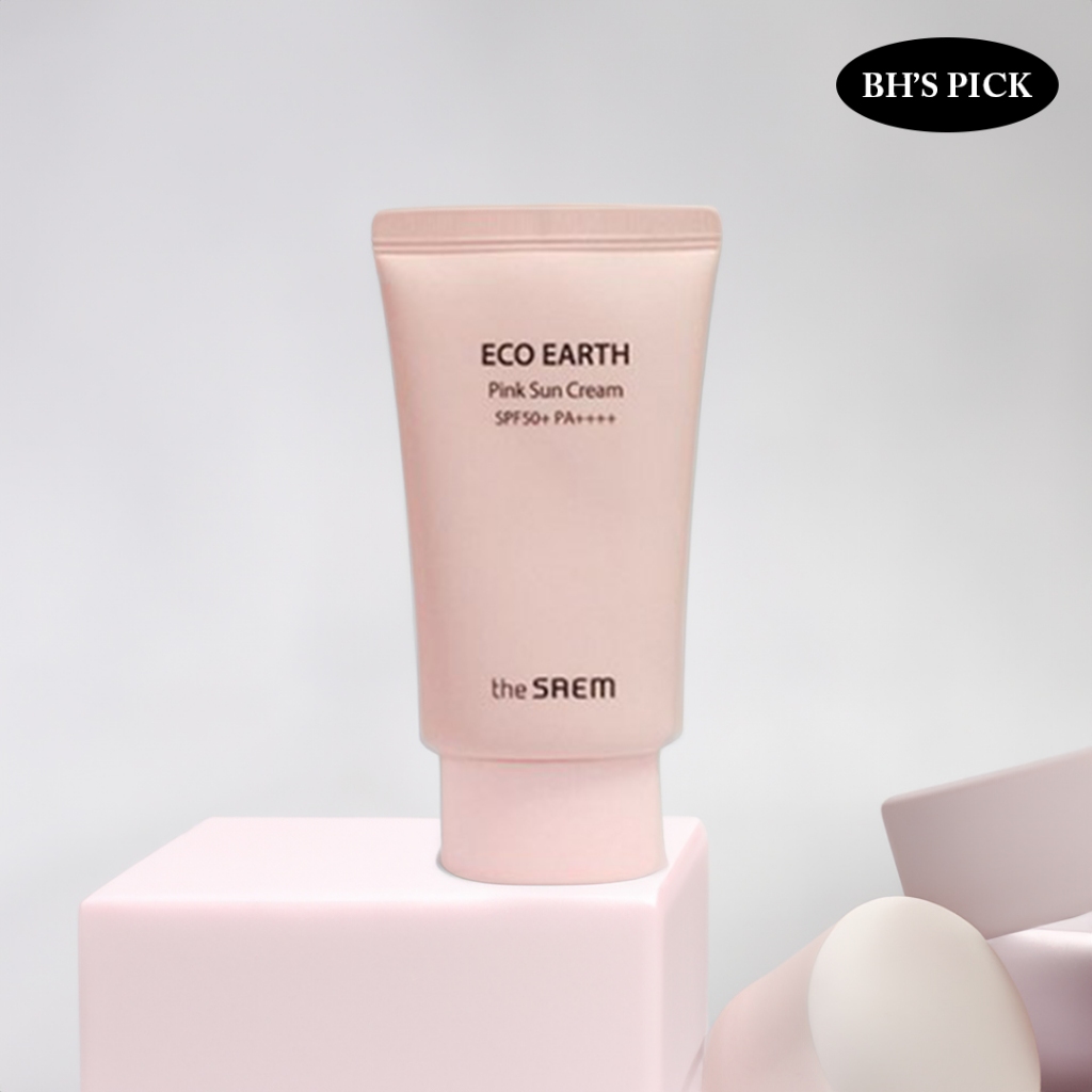 Sunscreen Face spf50 Eco Earth Power Pink Sunscreen PA++++ 50g | Shopee ...
