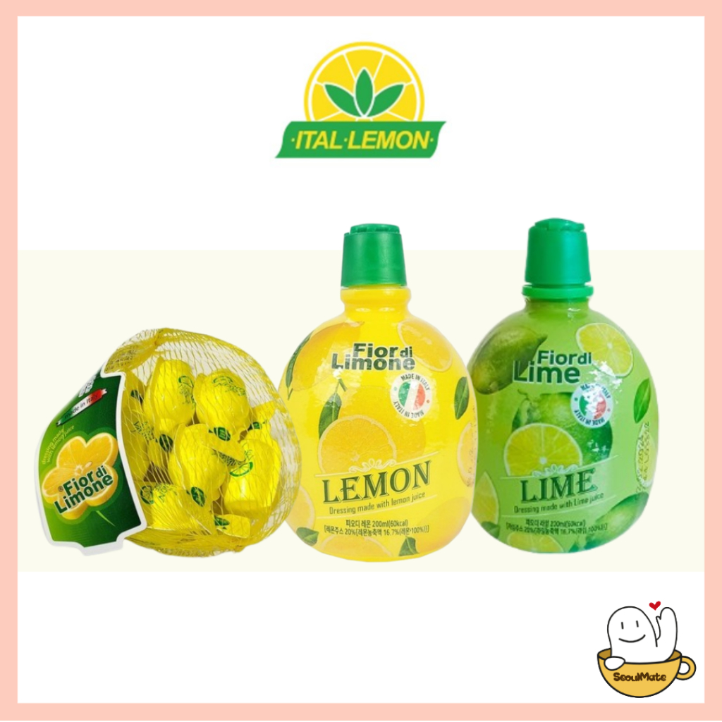 [FIORDI] Italian Lemon & Lime Juice Concentrate ( 200ml Bottle, 8ml x ...