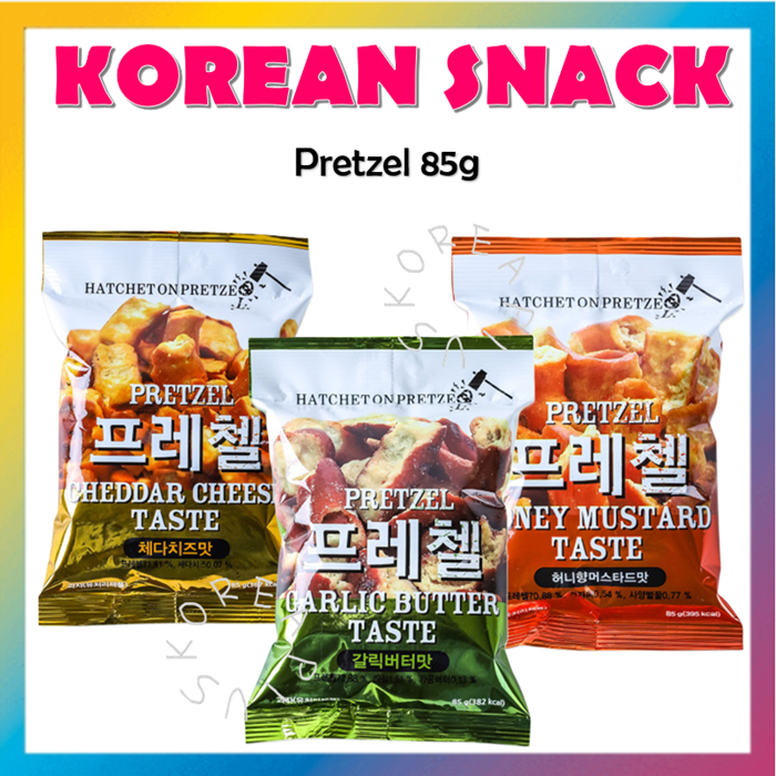 [KOREAN SNACK] Pretzel 85g (Cheddar Cheese, Honey Mustard, Garlic ...