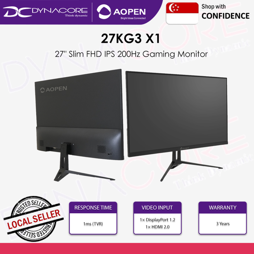 Acer AOPEN 27KG3 X1 Gaming Monitor - 27 inch FHD IPS /1msTVR /200Hz ...