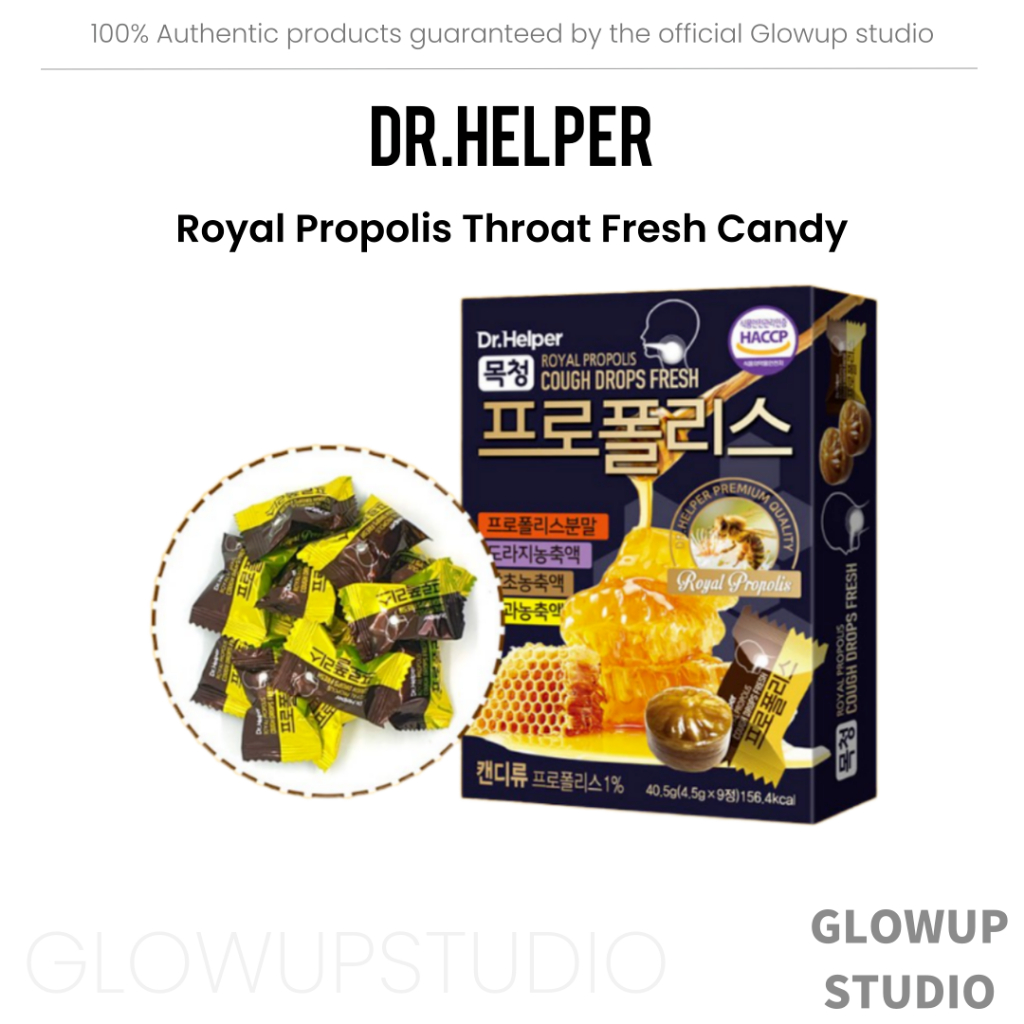 DR.HELPER Korean Royal Propolis Throat Fresh Candy for Cough Drops ...