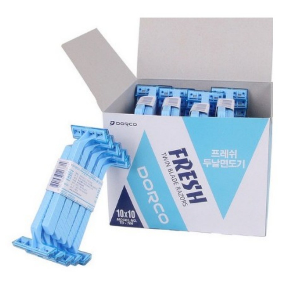 DORCO Fresh Twin Blade Disposable Razor TD-706 Easy to Carry and ...