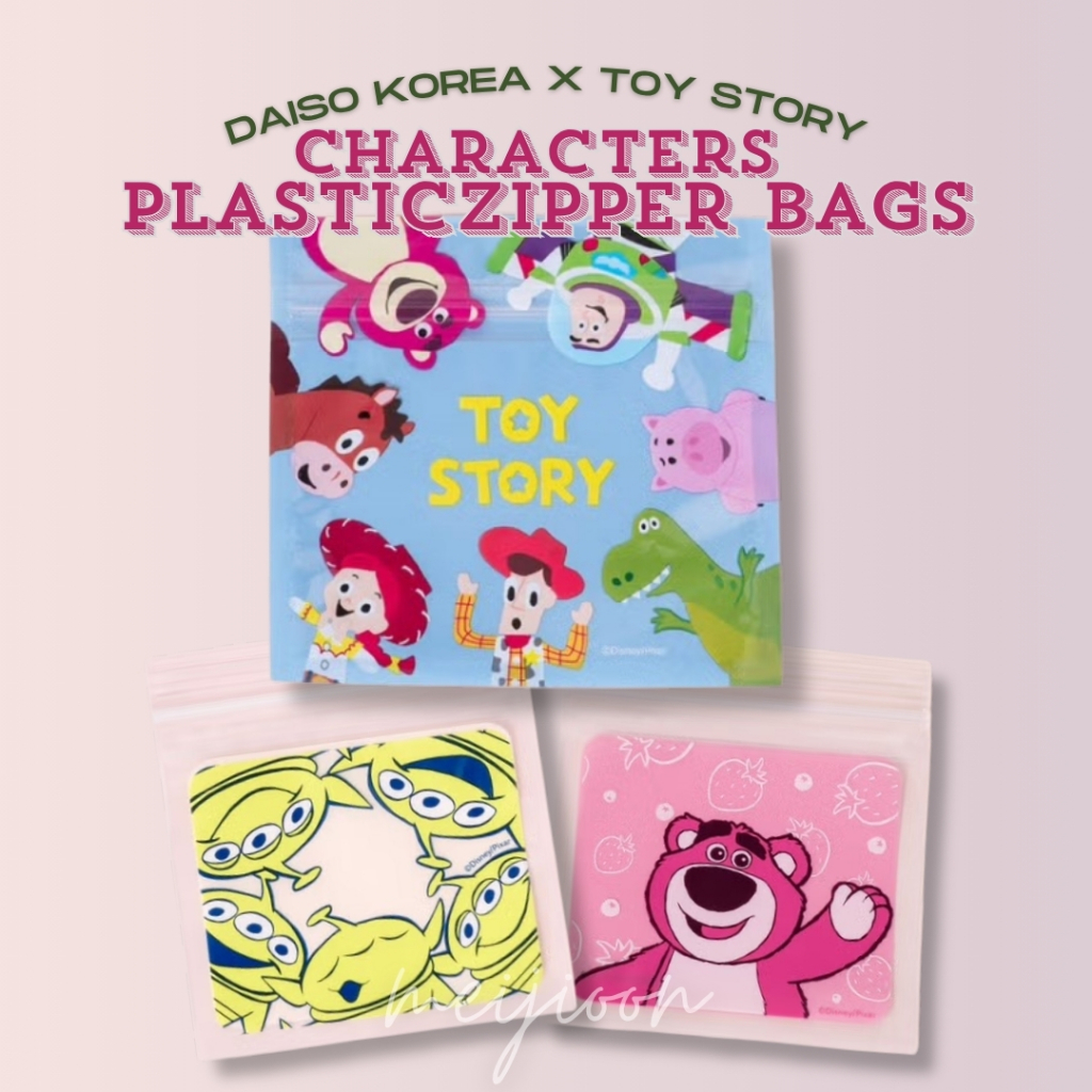 ♥from KOREA♥ DAISO KOREA X PIXAR, Toy story Plastic Zipper Bags, Zipoc ...