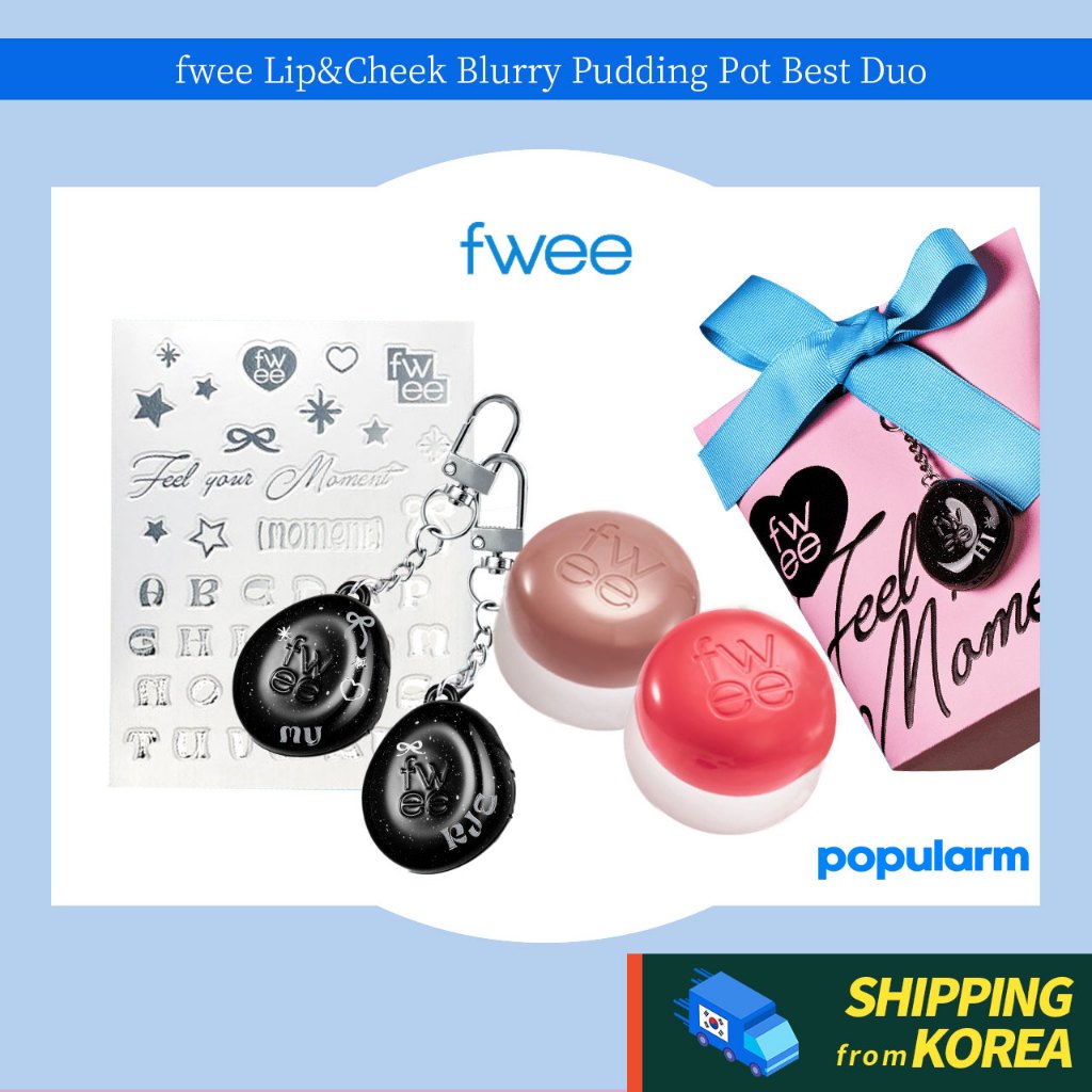fwee Blurry Pudding Pot Best Duo lip&cheeck gift set black key chain ...