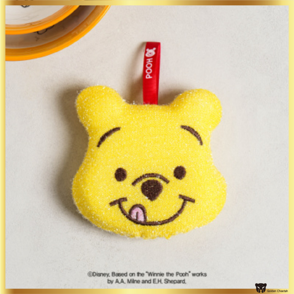 DAISO Korea x Disney Winnie the Pooh-themed Dishwashing Sponge | Shopee ...