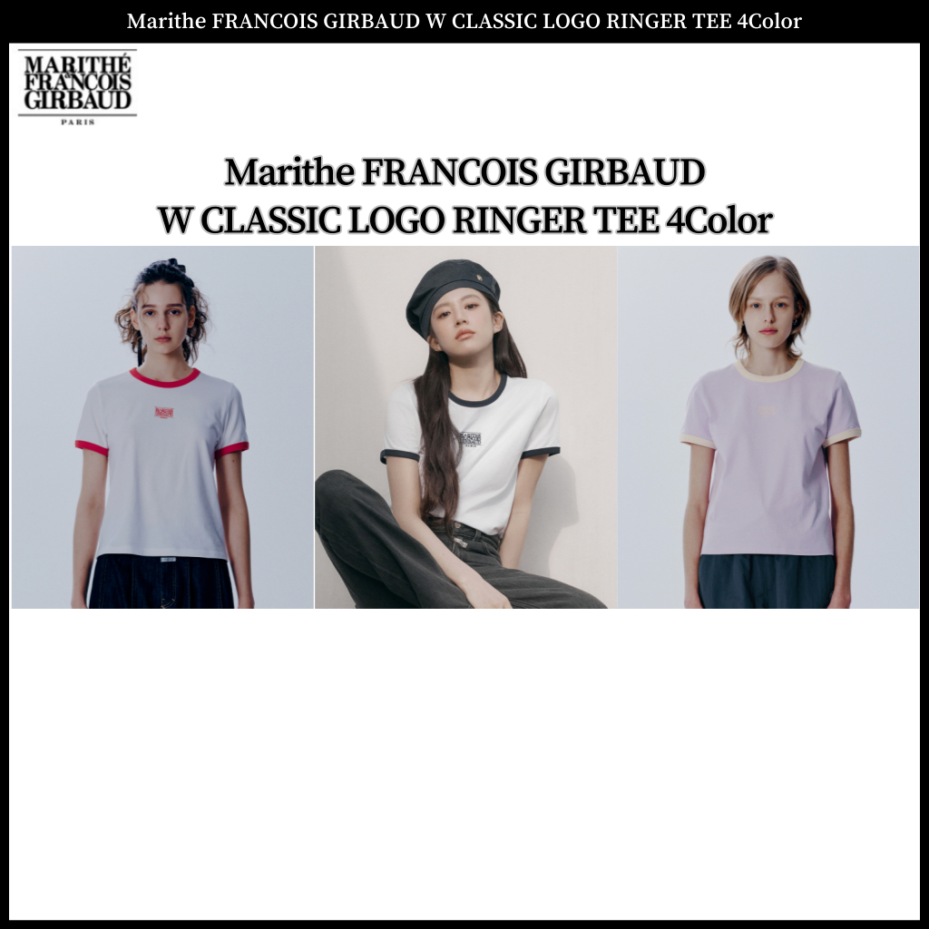 Marithe FRANCOIS GIRBAUD W CLASSIC LOGO RINGER TEE 4Color | Shopee Philippines