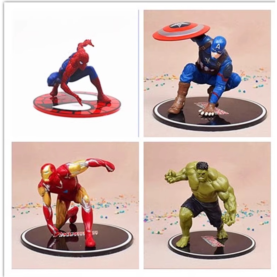Spiderman / Captain America / Ironman / Hulk Figurine / Cake Topper ...