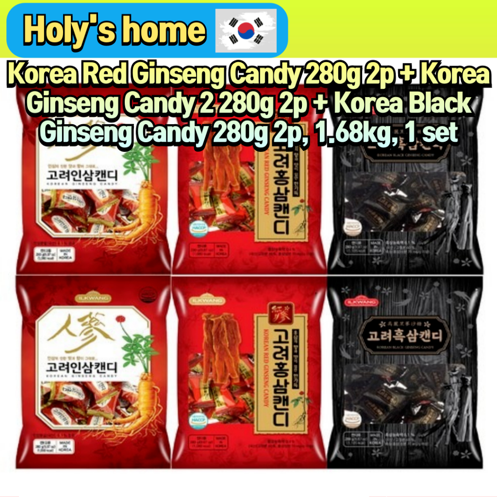 Korea Red Ginseng Candy 280g 2p + Korea Ginseng Candy 2 280g 2p + Korea ...