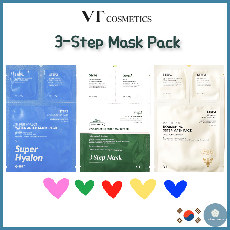 [VT Cosmetics] Korean Daiso 3-step mask pack,Sleeping Mask/Cica ...