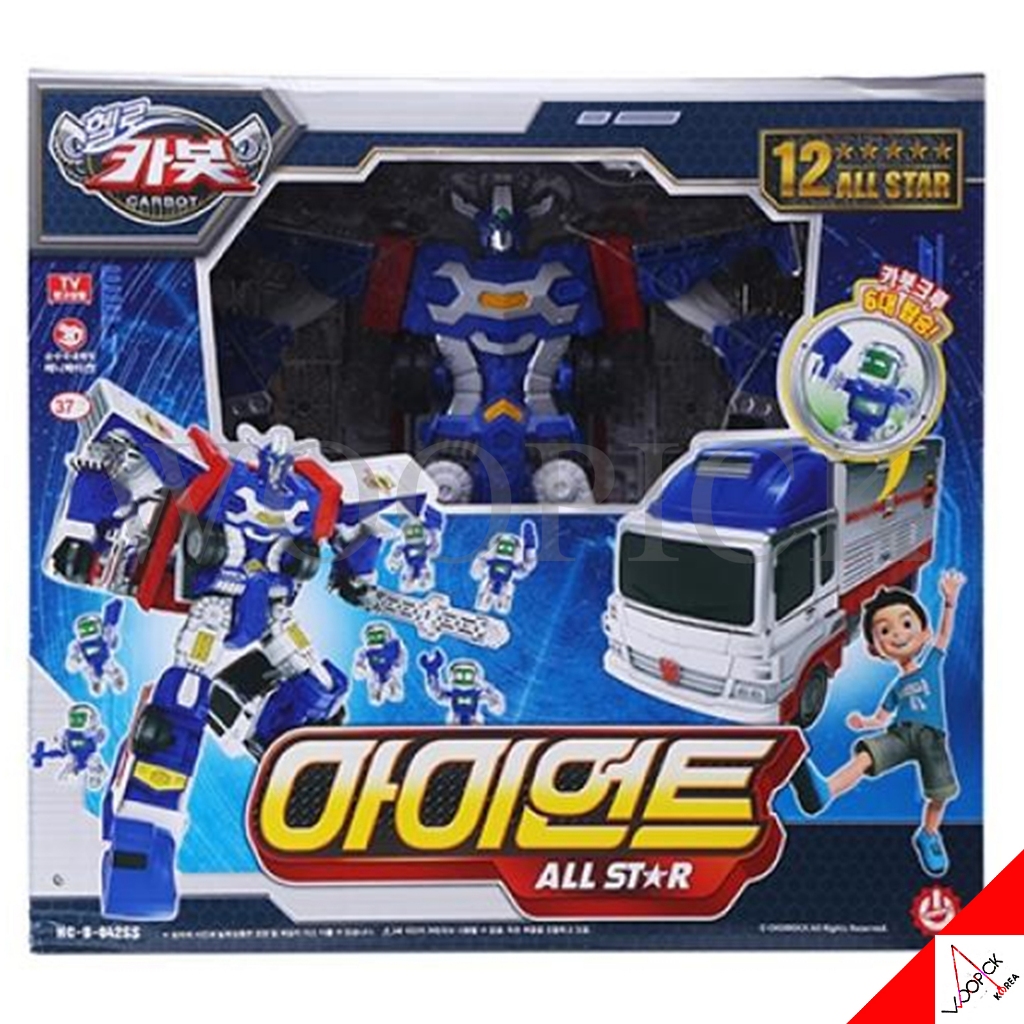 Hello Carbot AIENT ALL STAR Transformer Robot Car 6-Crew Action Figure ...