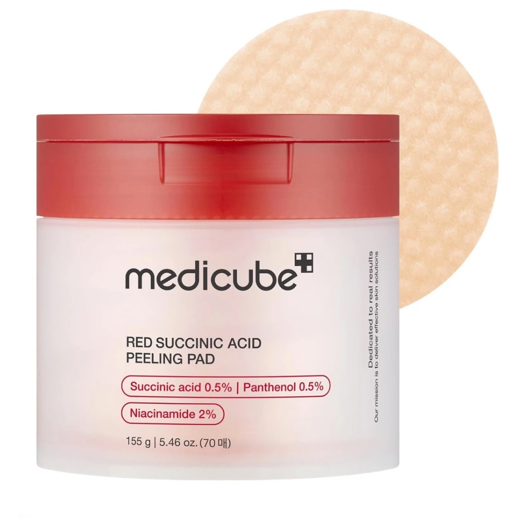 Medicube Red Succinic Acid Panthenol Facial Peeling Pad 155g | Shopee ...