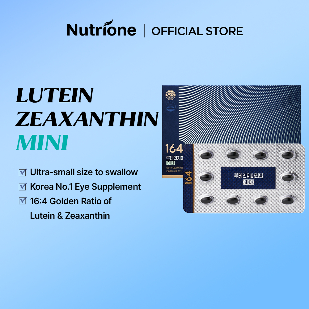 NUTRIONE Lutein Zeaxanthin 164 GR Mini (90.9mg x 90 capsules / BOX) | Shopee Philippines