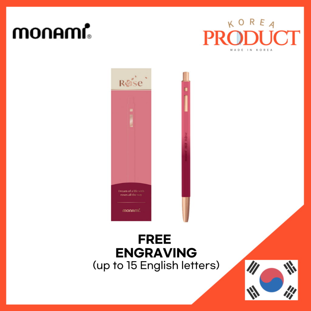 MONAMI 153 ID Rose Ballpoint Pen 0.7mm Free engraving Custom Pen ...