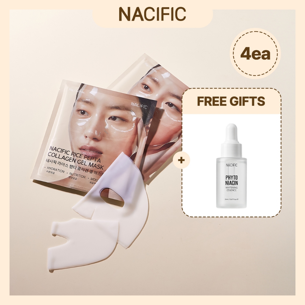 NACIFIC Premium Rice Pepta Collagen Gel Mask 4EA, Peptide, Ceramide ...