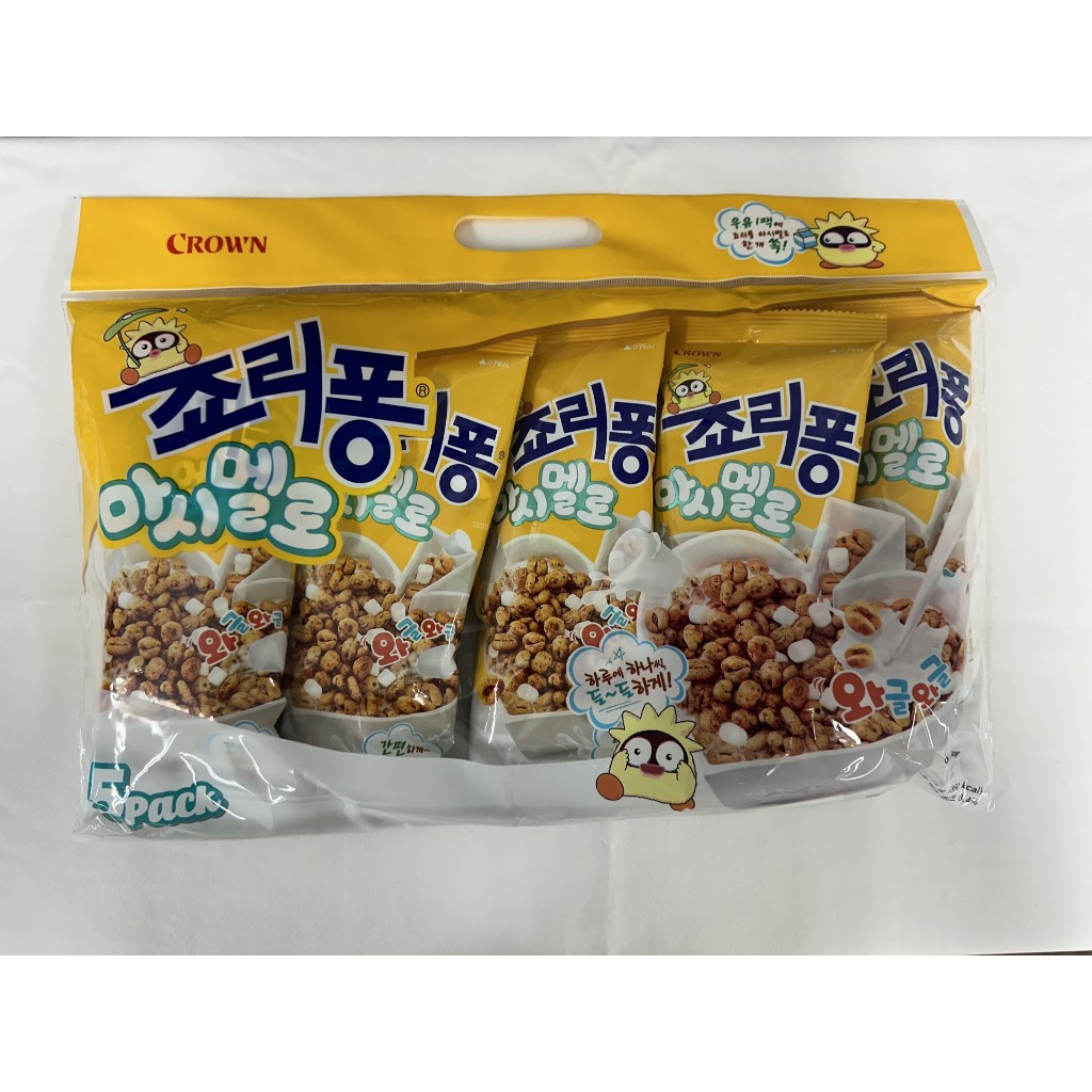 [Korea Best Snack] Crown Jolly Pong cereal like snack with Marshmallow ...