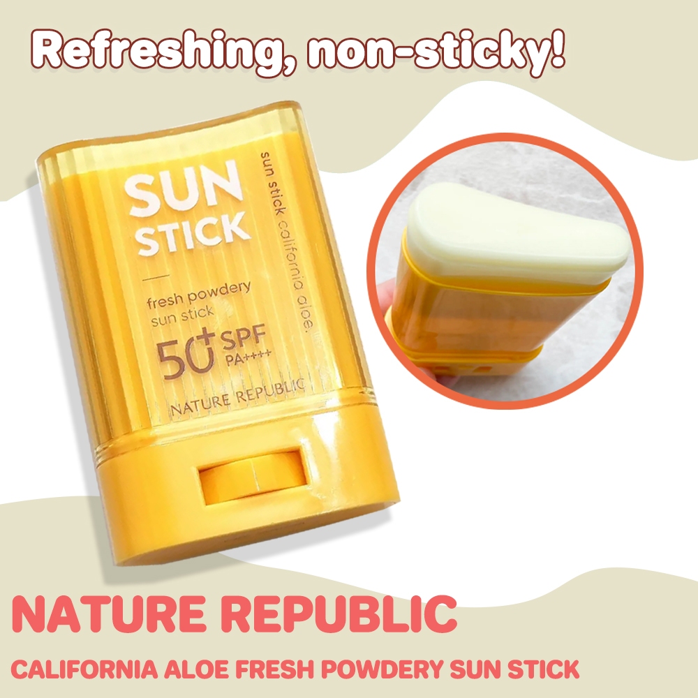 [Nature Republic] California Aloe Fresh Powdery Sun Stick SPF50+ PA ...