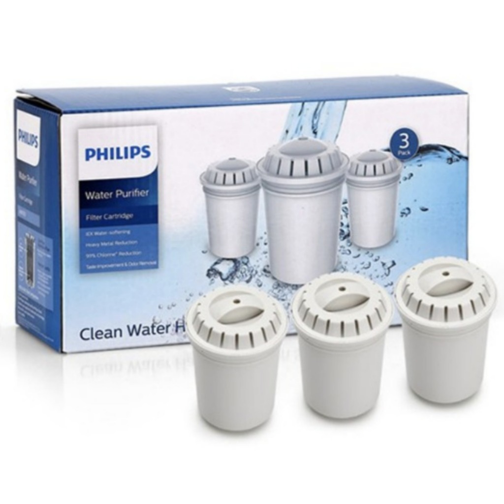 PHILIPS Pitcher Water Purifier Filter 3-pack AWP201 Water Filter Refill Cartridge AWP200 ...