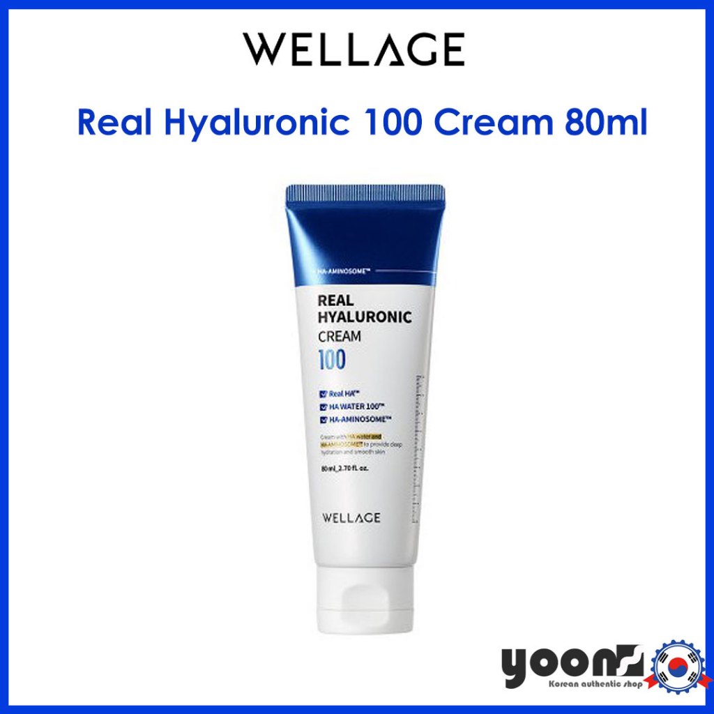 (READY TO SHIP) [WELLAGE] Real Hyaluronic 100 Cream 80ml_From Korea ...