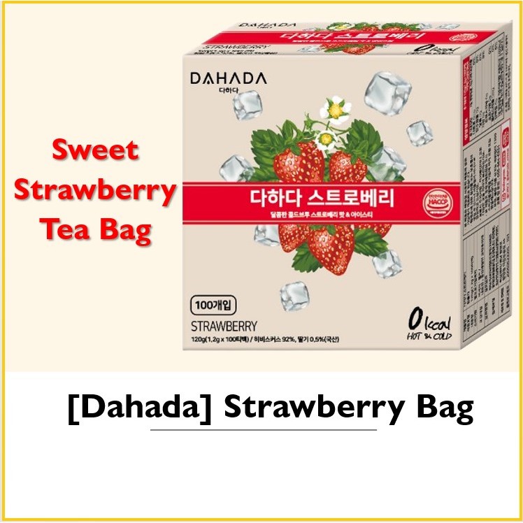 [Dahada] Strawberry Tea Bag Bags Korea Favorite Famous Flavors Korean ...
