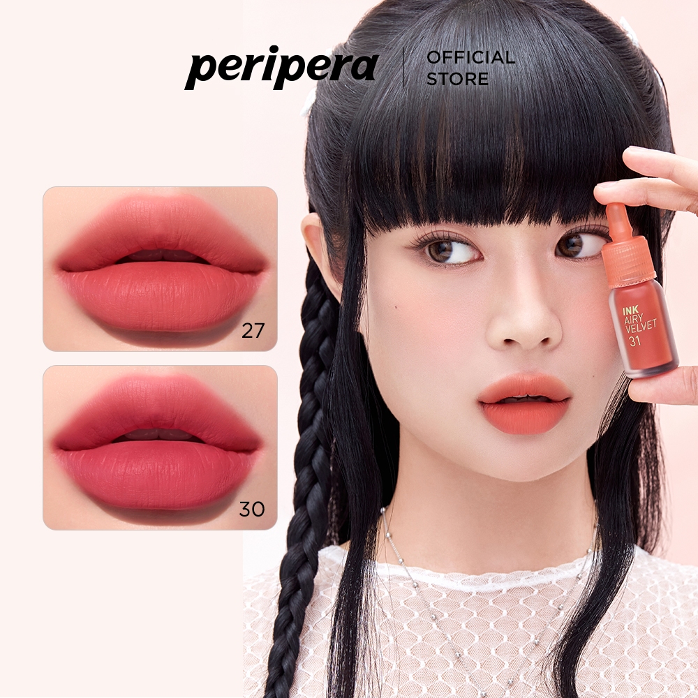 [Peripera] Ink Airy Velvet Tint 4g | Lip tint stain, Light air Formula ...